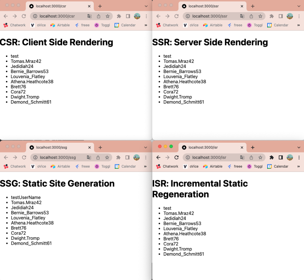 [Next.js]SSG/CSR/SSR/ISRの違いとそれぞれ実際動かしてみた |Blog|スターフィールド株式会社